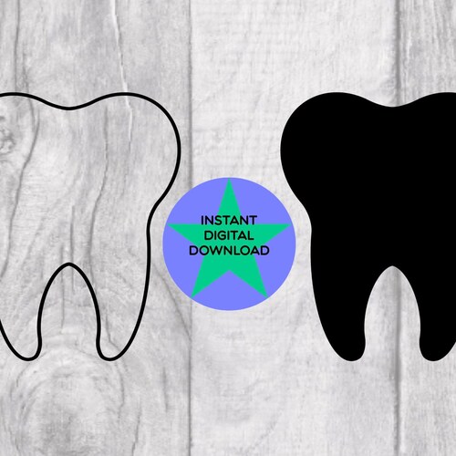 Tooth SVG Tooth Outline Svg Tooth Silhouette Cricut - Etsy