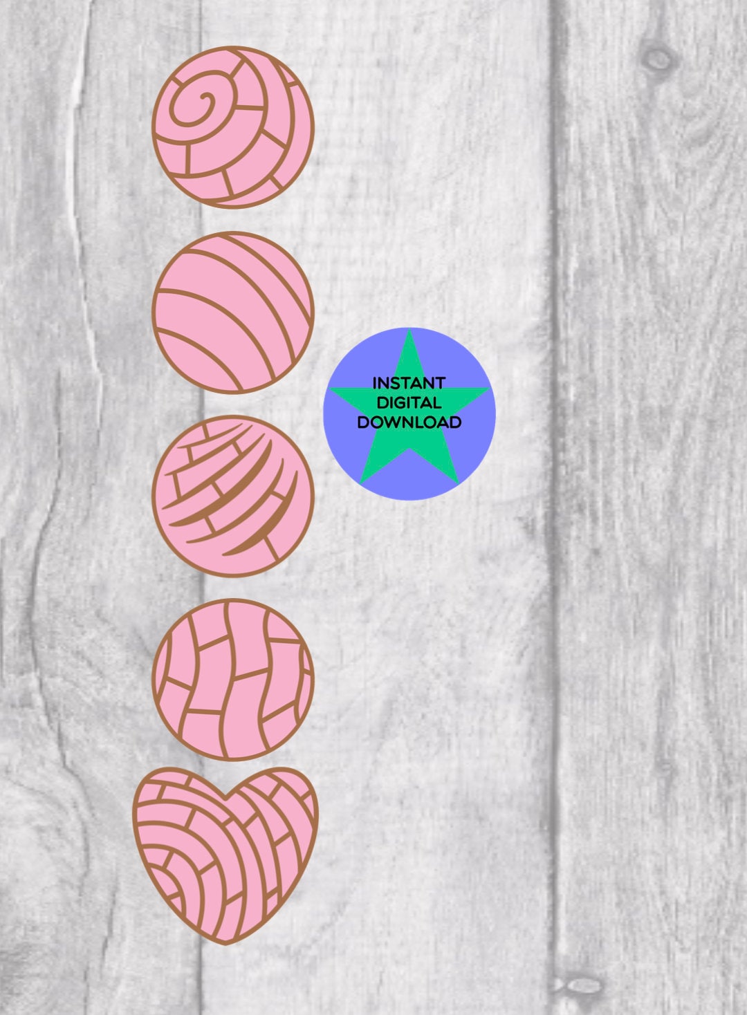 Concha Concha Bundle 20 PNG Files 5 Designs in 5 Colours - Etsy