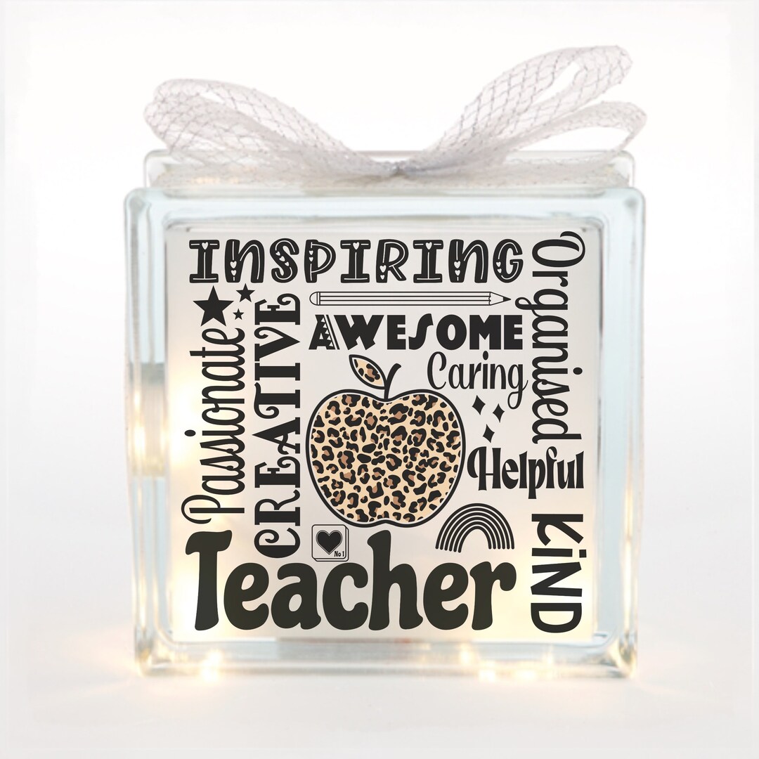 Leopard Apple Teacher SVG, Diseño de sublimación (Descarga digital ...