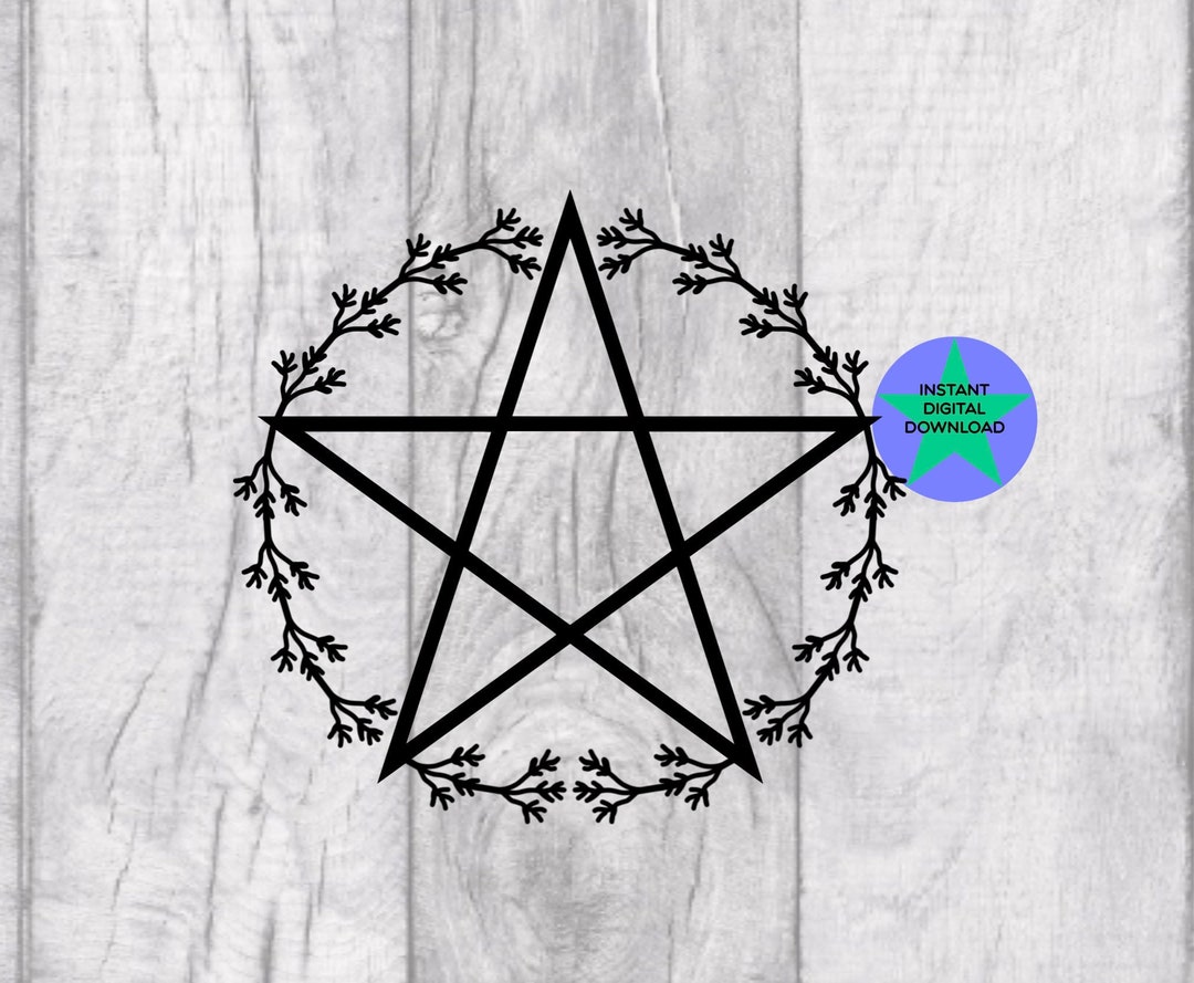 Pentagram Svg, Pagan SVG, Wiccan Svg, Pentacle Svg , Hand Drawn ...