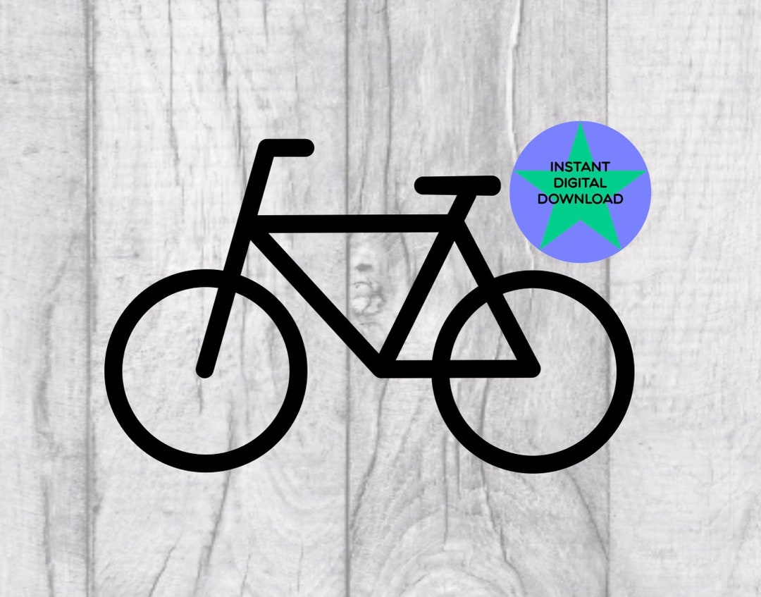 Bike Svg Bicycle Svg Simple Bike Outline Hand Drawn - Etsy