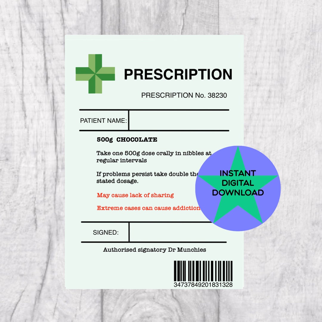 Chocolate Prescription Label Png, Chocolate Label, Prescription ...