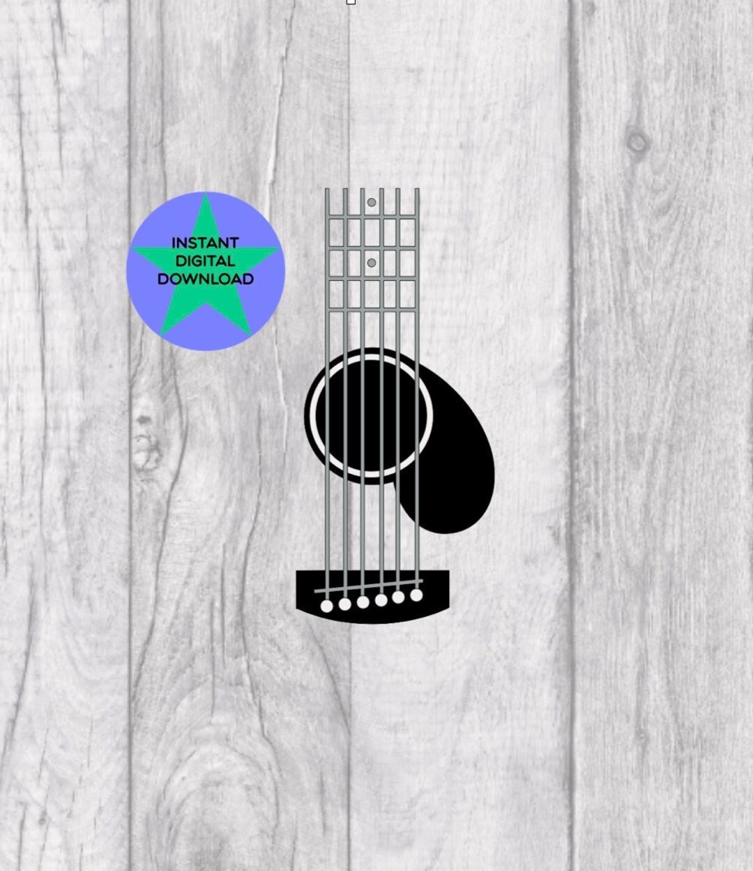 Acoustic Guitar, Guitar Clipart, Guitar Strings, SVG & PNG, Instant ...