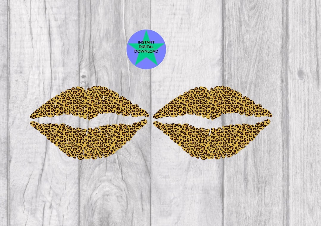 Lips Png, Leopard Lips Png, Kiss Png, Kiss Design, Cricut and ...