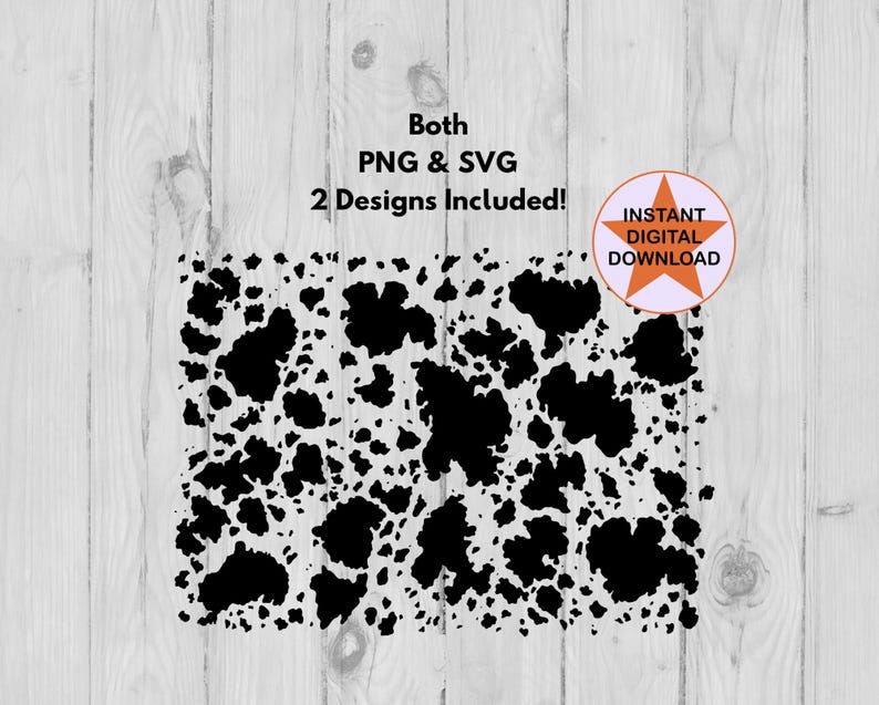 Cowhide SVG, Cow Pattern, Silhouette, Cricut Friendly, Two Files PNG ...