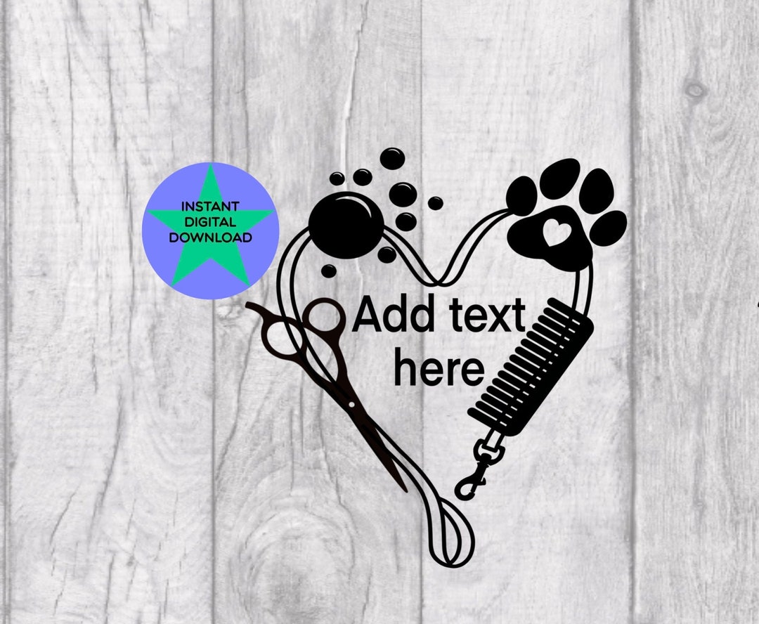 Dog Grooming Svg, Dog Grooming Png, Pet Grooming, Paw Print, Love ...