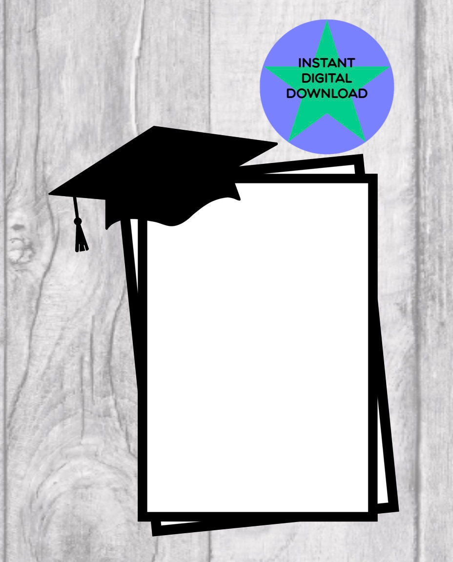 Graduation Frame, Graduation Paper, Instant Digital Download, 1 PNG ...