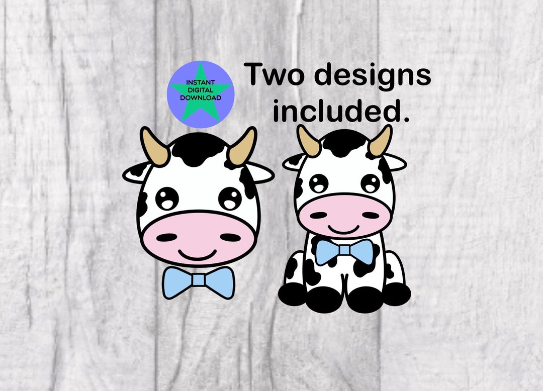Cow SVG Clipart, Two Designs (digital Download) - Etsy