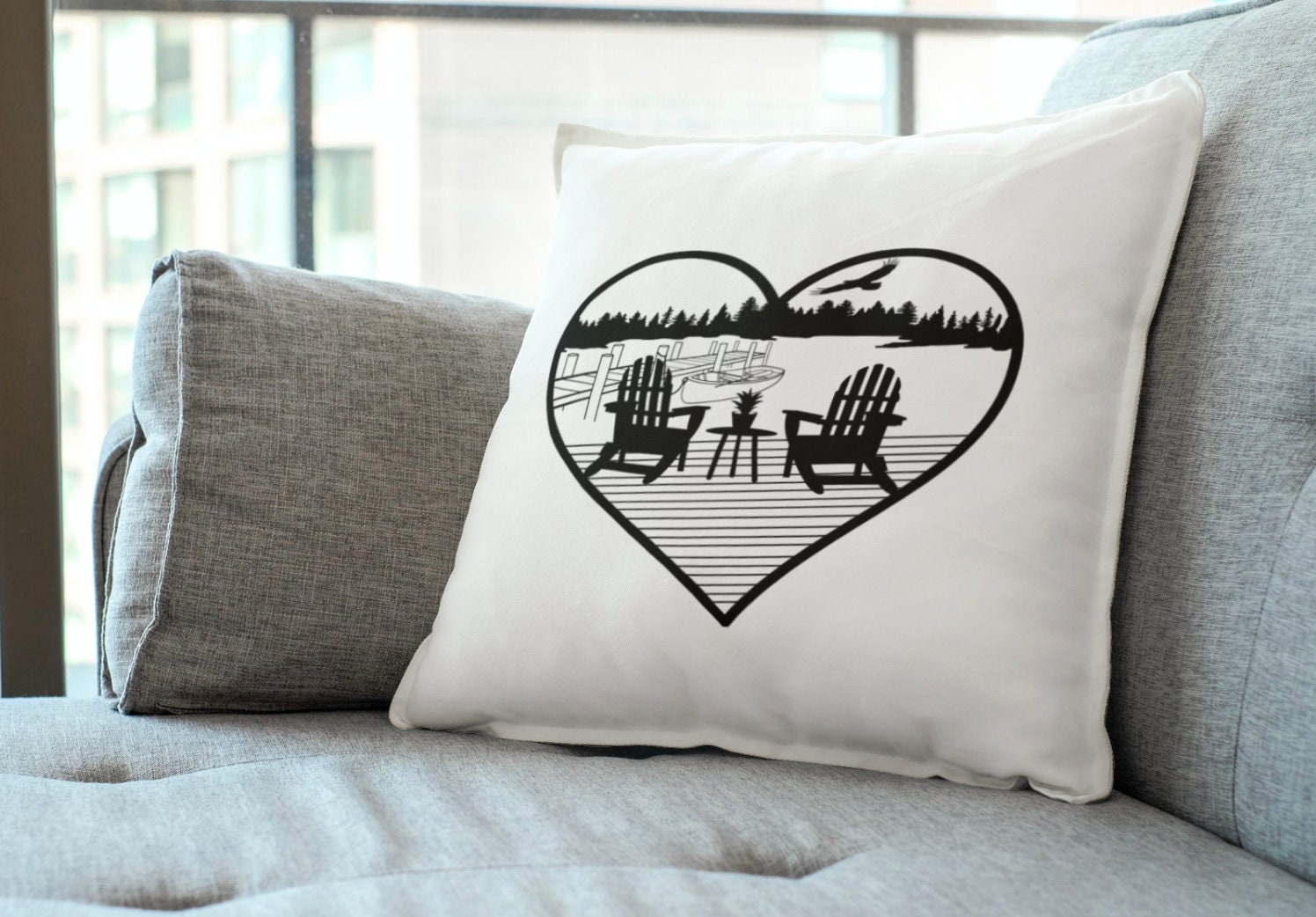 Love Lake Life Lake Scene Log Cabin Lake and Forest Scene - Etsy