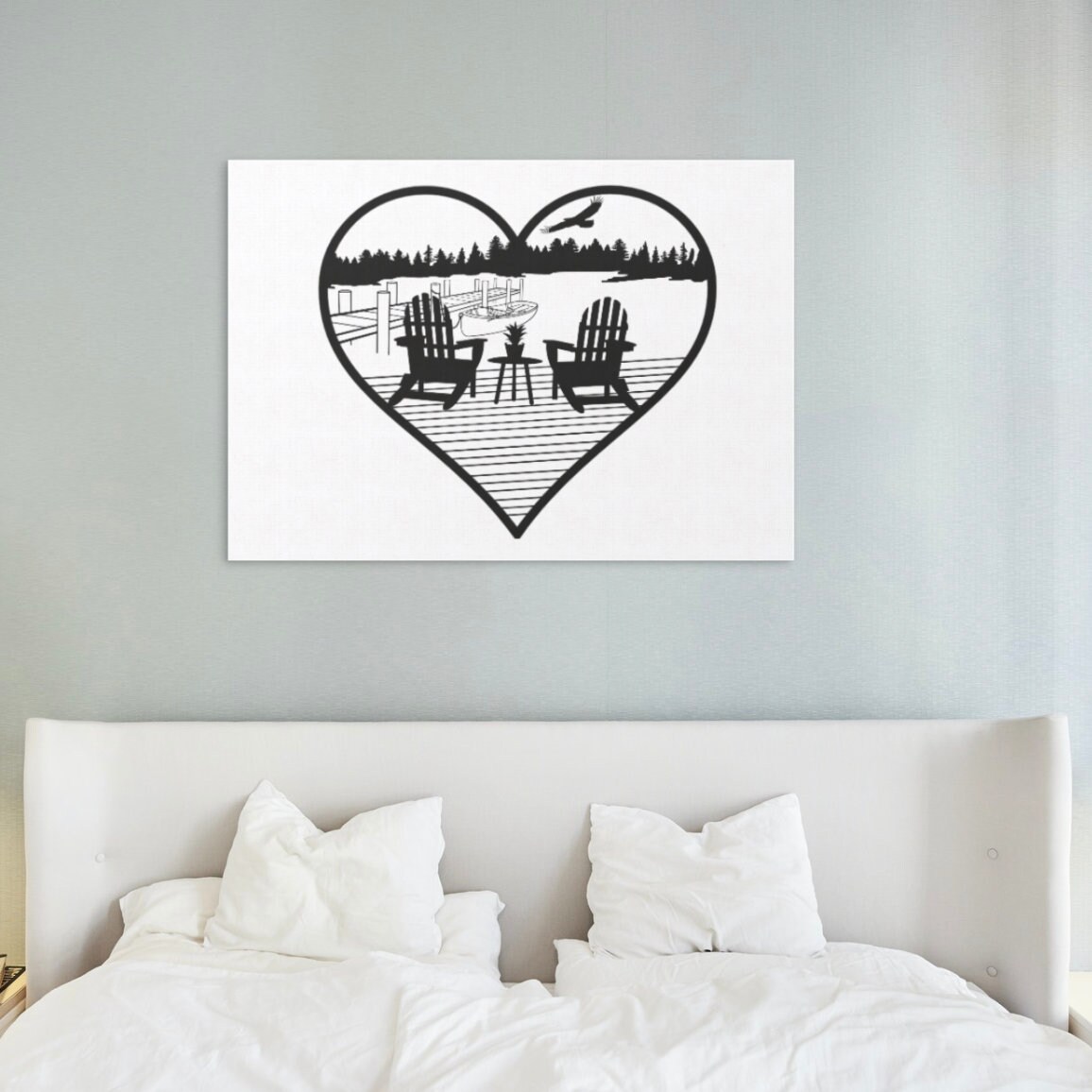 Love Lake Life Lake Scene Log Cabin Lake and Forest Scene - Etsy