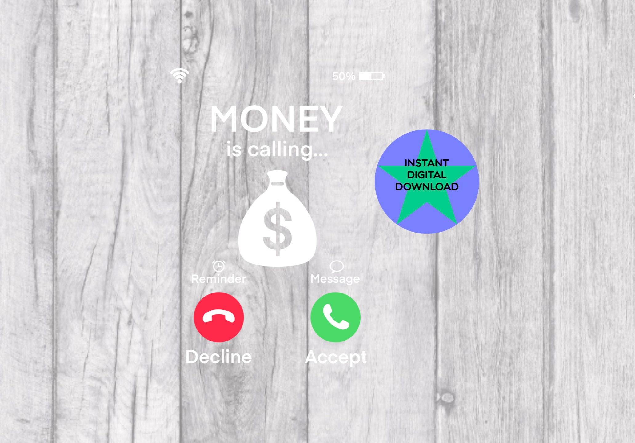 Incoming Call Money Money is Calling Cell Phone Call Screen - Etsy