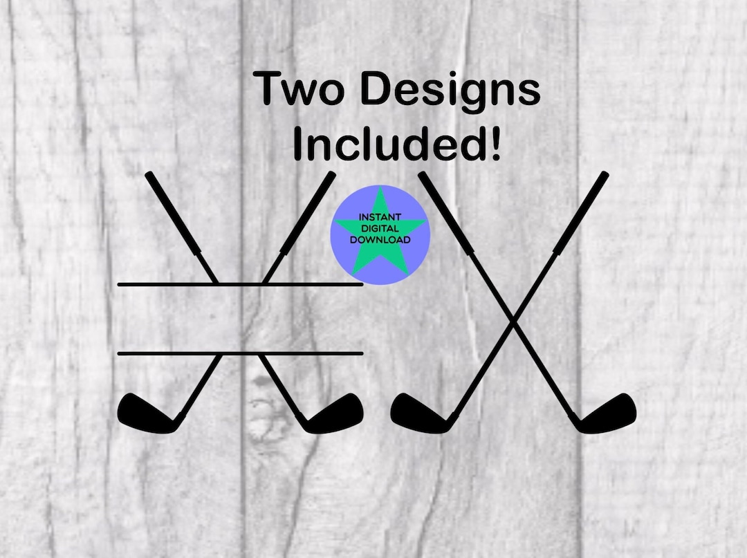 Golf Clubs SVG, Golf Clubs Monogram Svg, Crossed Clubs Svg, Instant ...