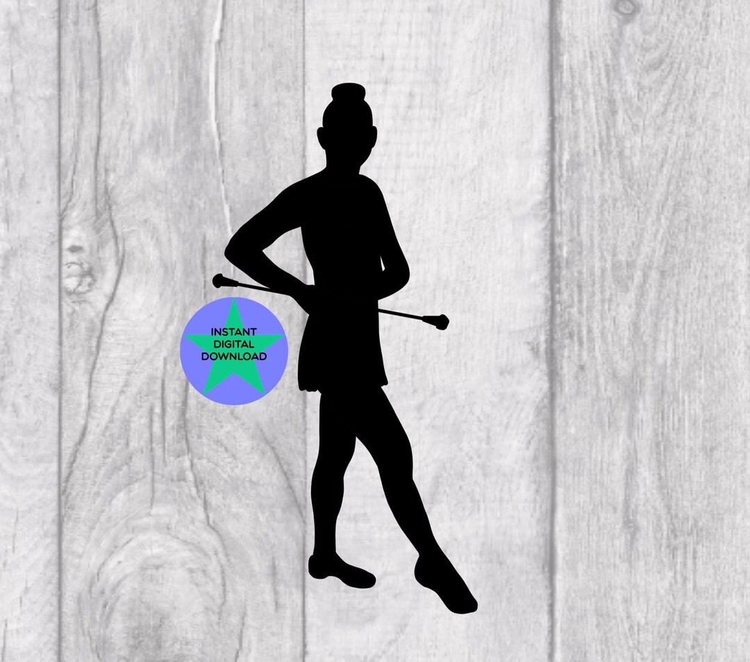 Majorette Svg, Baton Twirling Svg, Kickline Dance Silhouette, Cricut ...