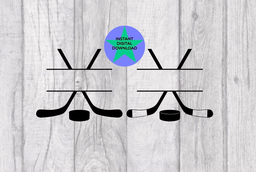 Hockey Split Monogram, Hockey Sticks Png, Crossed Hockey Sticks and ...