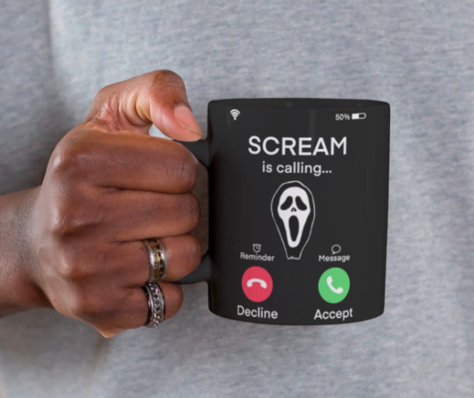 Scream is Calling PNG File, Cell Phone Call Screen (digital Download ...