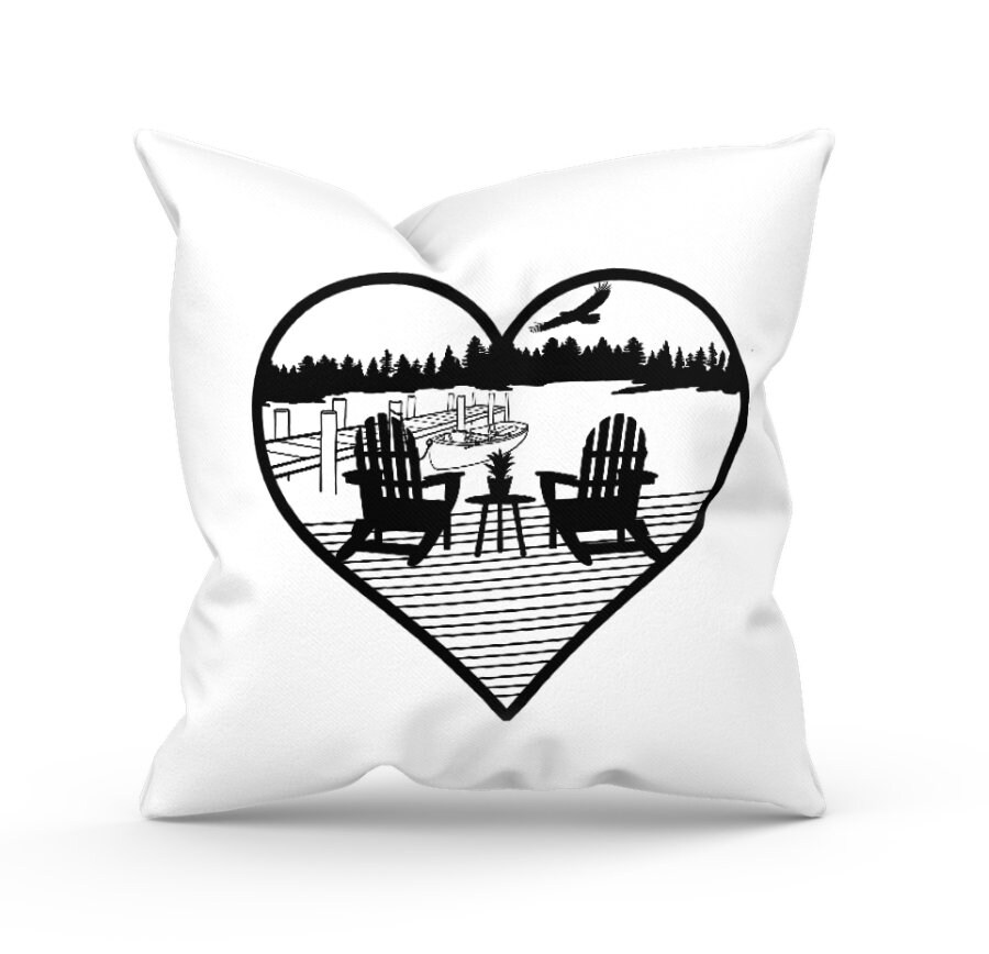 Love Lake Life Lake Scene Log Cabin Lake and Forest Scene - Etsy