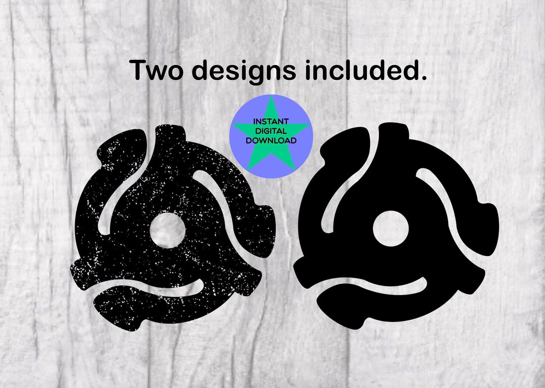 45 Rpm Adapter Svg, 45 Record Music Vinyl Adapter Cricut Friendly, 2 ...