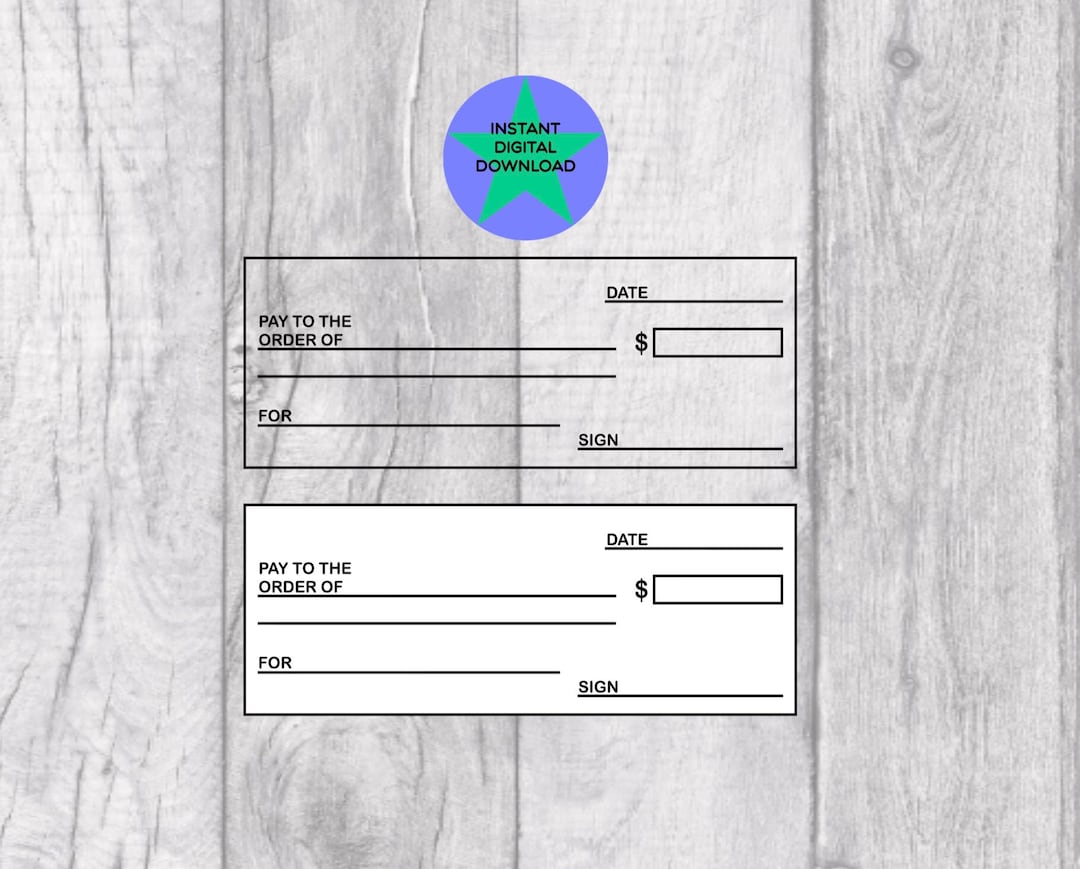Blank Cheque, Transparent Background, Blank Cheque Template, Silhouette ...