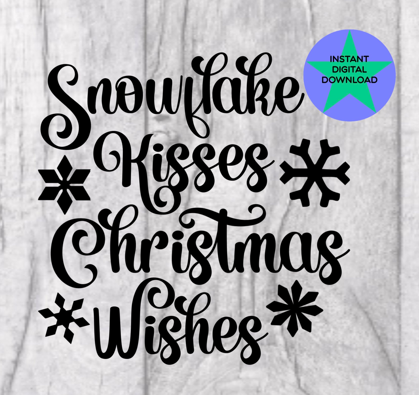 Snowflake Kisses Christmas Wishes Snowflake Kisses Christmas - Etsy ...