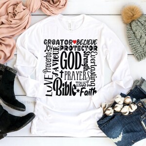 God Typography SVG, Word Art, Faith Design, Christian Design, Glass ...