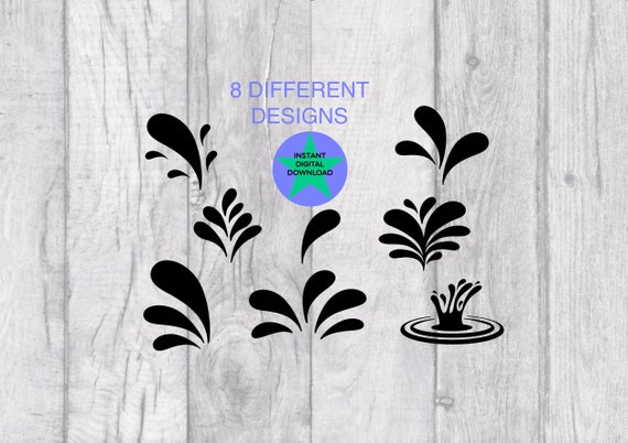Splash Svg Splash Png Water Svg Water Png 16 Files PNG & - Etsy