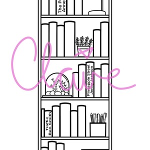 Printable Bookcase Bookmarks Bookshelf Bookmark Digital - Etsy