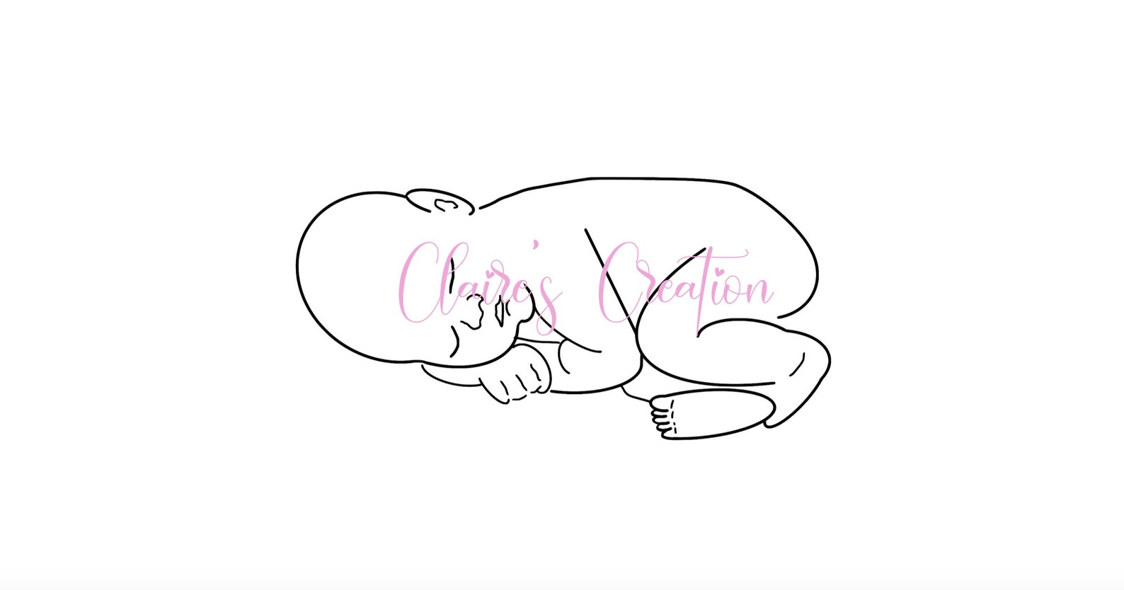 Newborn svg sleeping baby svg baby svg line art svg PNG | Etsy