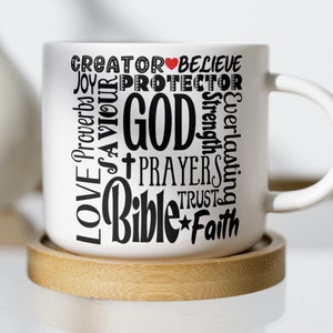 God Typography SVG, Word Art, Faith Design, Christian Design, Glass ...