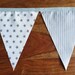 Stars & Strips Cotton Bunting Handmade Bunting 3 Colours Vintage Shabby ...