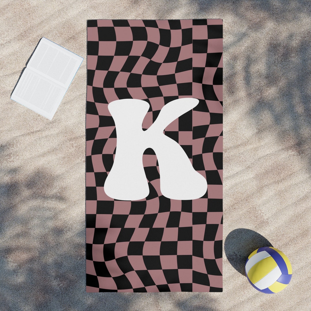 Personalized Preppy Beach Towel Custom Monogrammed Towel for - Etsy