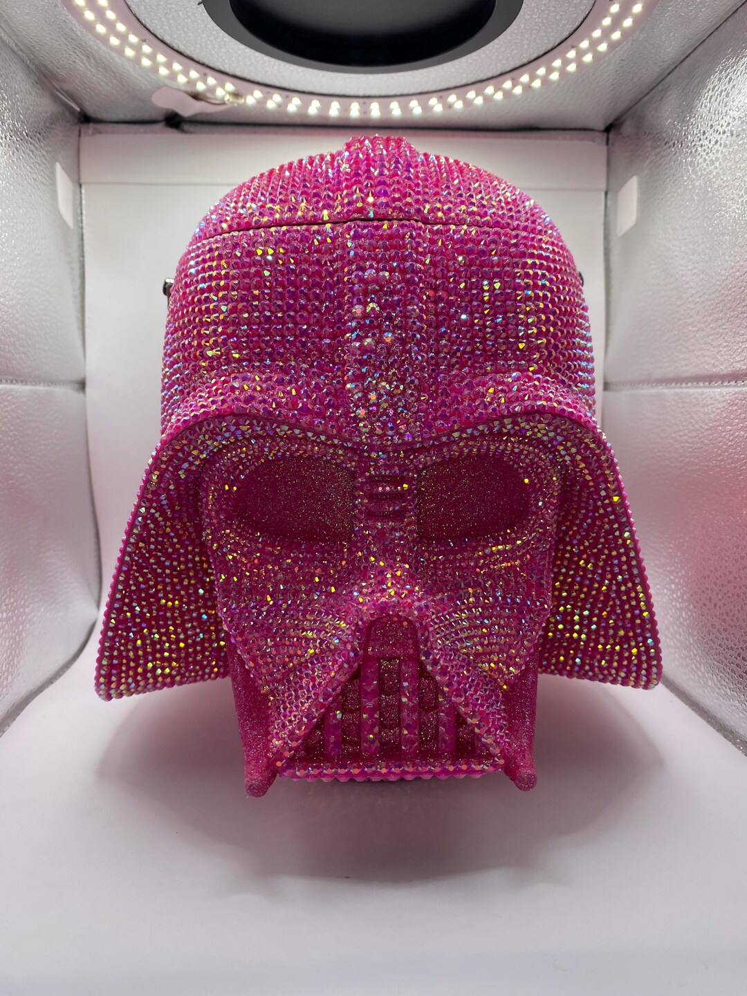 Pink Rhinestone Darth Vader Wearable Popcorn Bucket Star Wars Bling Bag ...