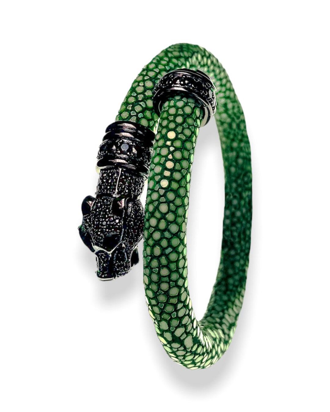 Leopard Jade Green Bangle - Etsy