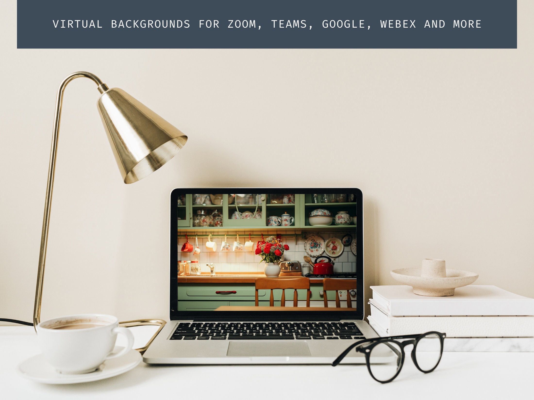 Grandma Kitchen Digital Wallpaper for Teams, Zoom, Skype, Twitch Banner ...