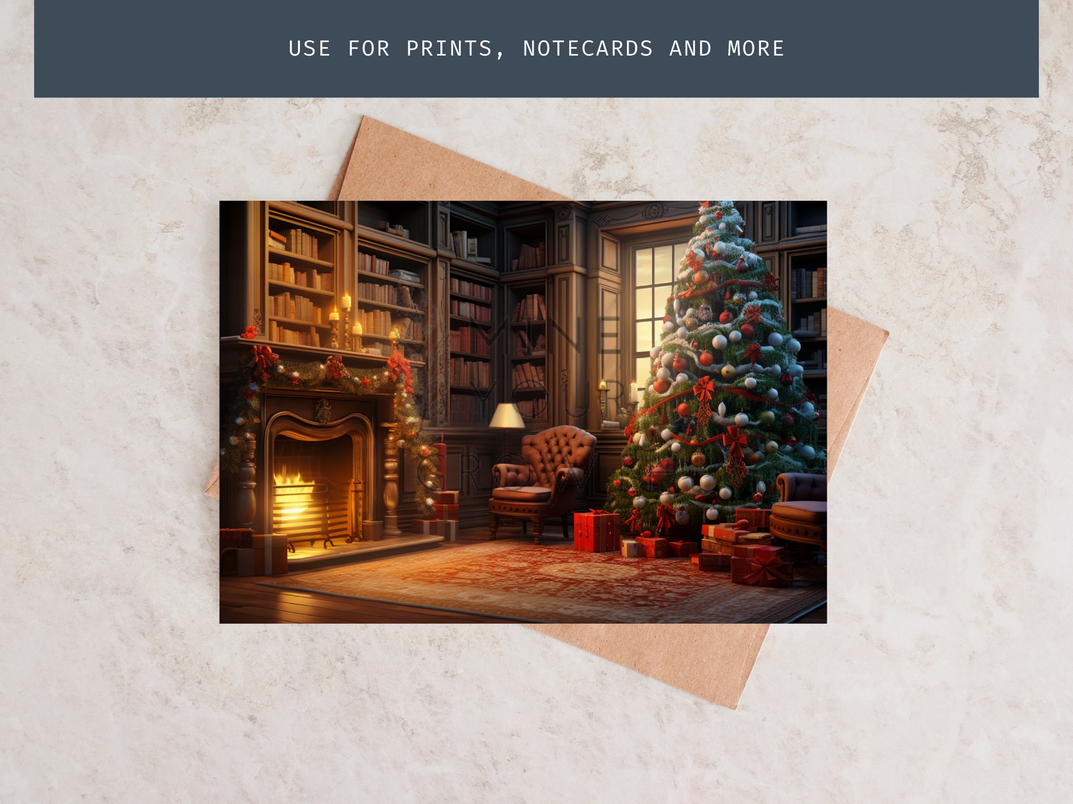 Cozy Christmas Office, Digital Wallpaper, Teams, Zoom, Twitch Banner ...