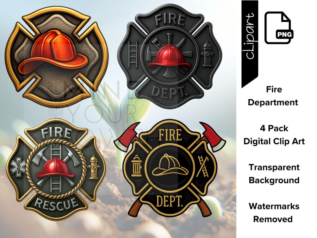 Maltese Cross Firefighter Logo PNG, Fire Department Badge Clipart ...