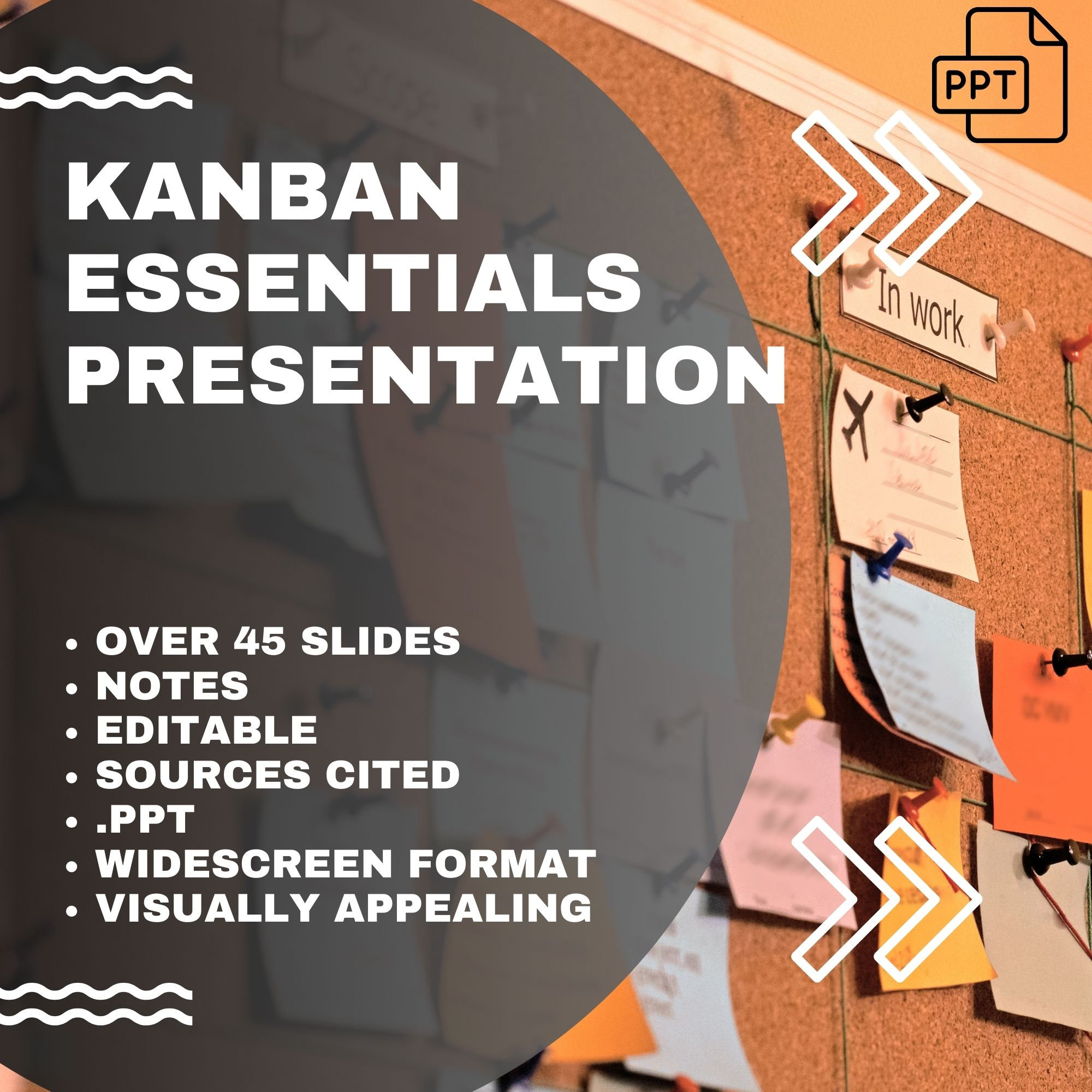 Kanban Essentials Complete Training Course Presentation Deck 45 Slides .PPT Editable Format ...