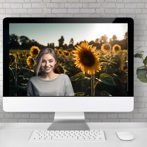 Sunflower Field Virtual Background, Zoom Virtual Background, Teams ...