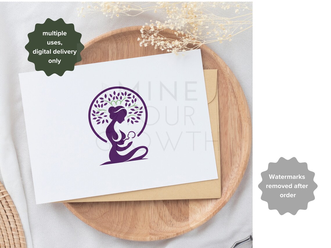 Midwife, Doula, Motherhood Symbols Emblems, Logos, Childbirth ...