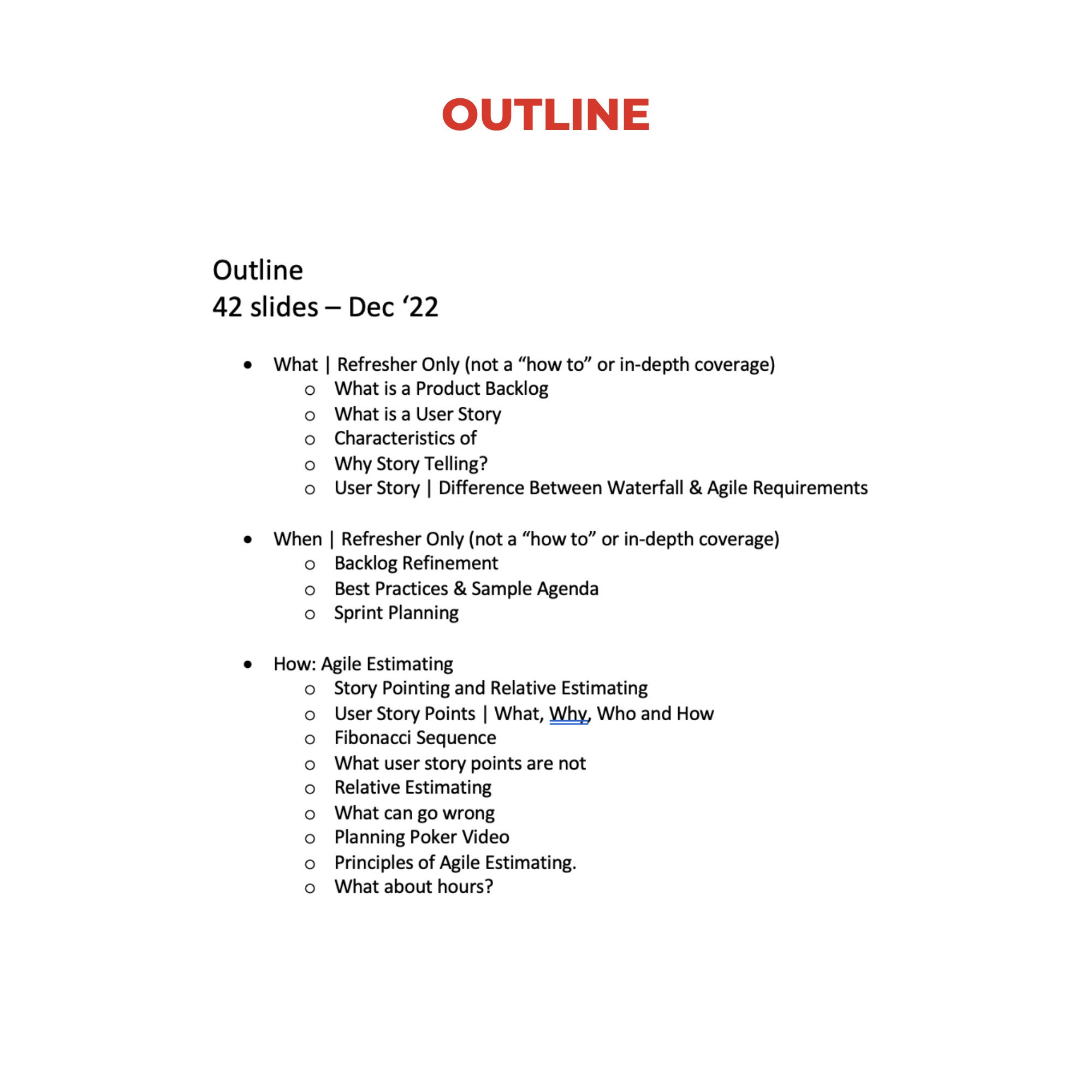 Agile User Story Estimating Complete Training Presentation Deck 40