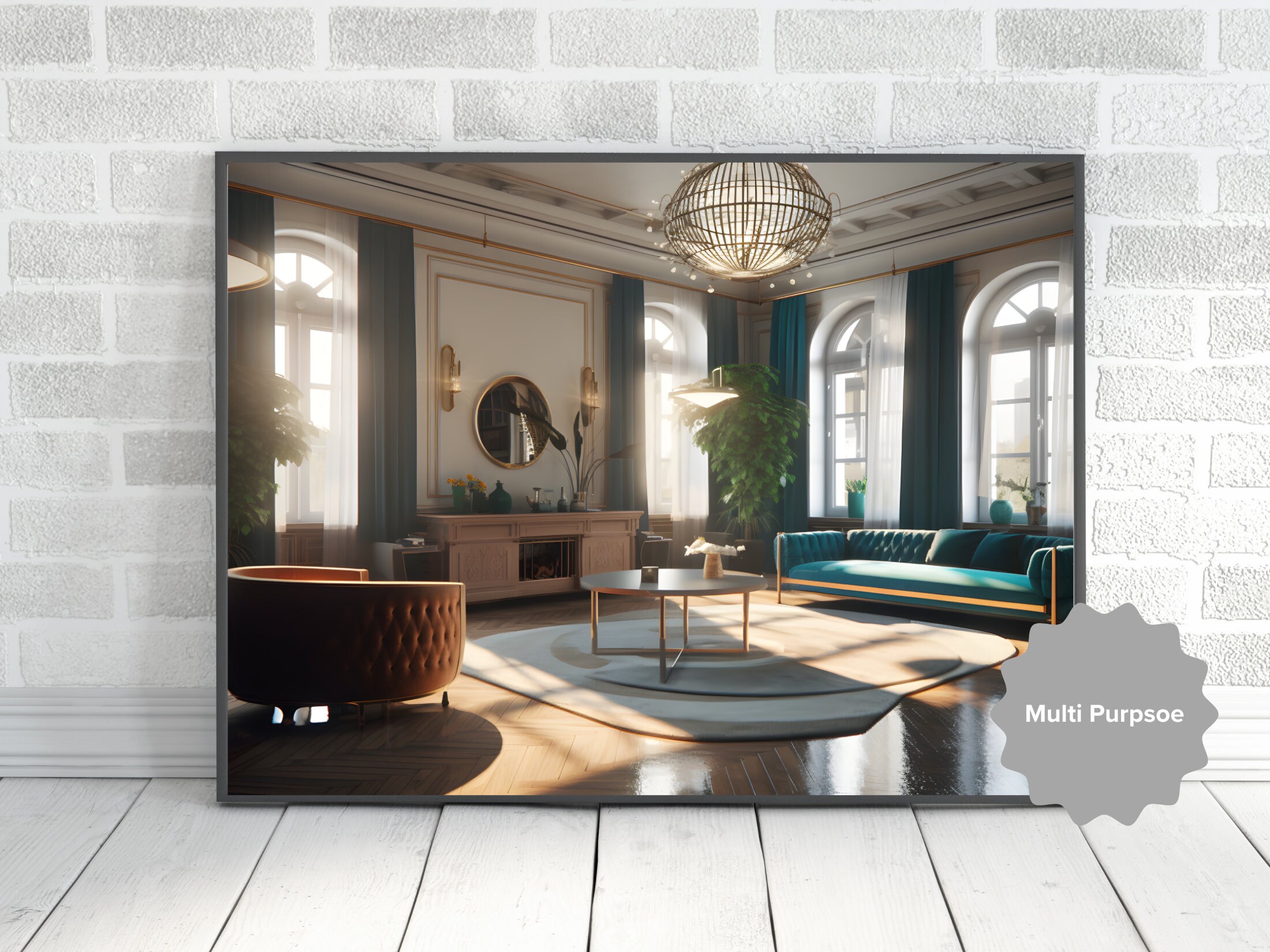 Art Deco Living Room Background Backdrop Office Background Microsoft ...