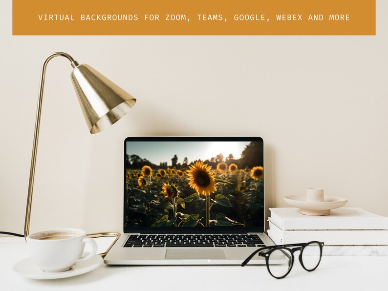 Sunflower Field Virtual Background, Zoom Virtual Background, Teams ...