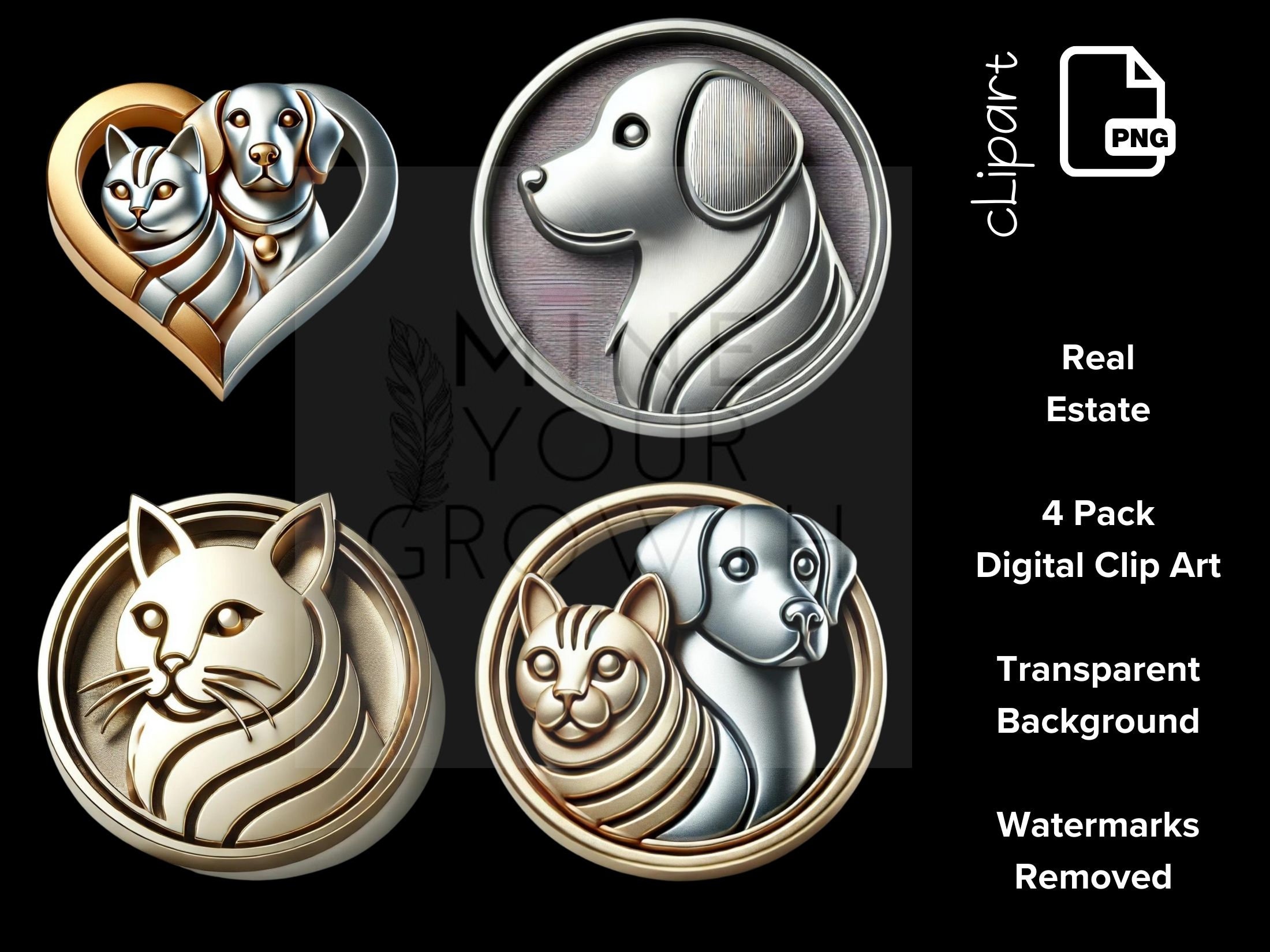 Veterinarian, Vet Clinic, Cat, Dog Symbols Emblems, Graphics, Logos ...