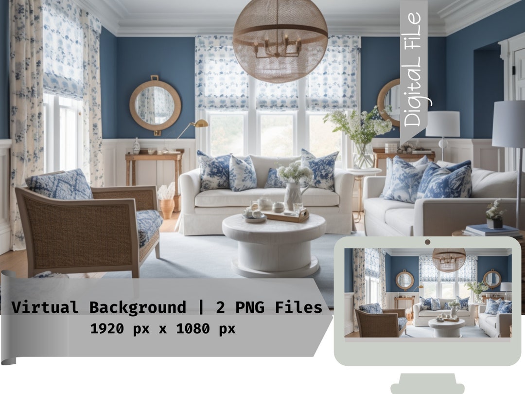 Country Cottage Virtual Meeting Backdrop, Office Background, Teams ...