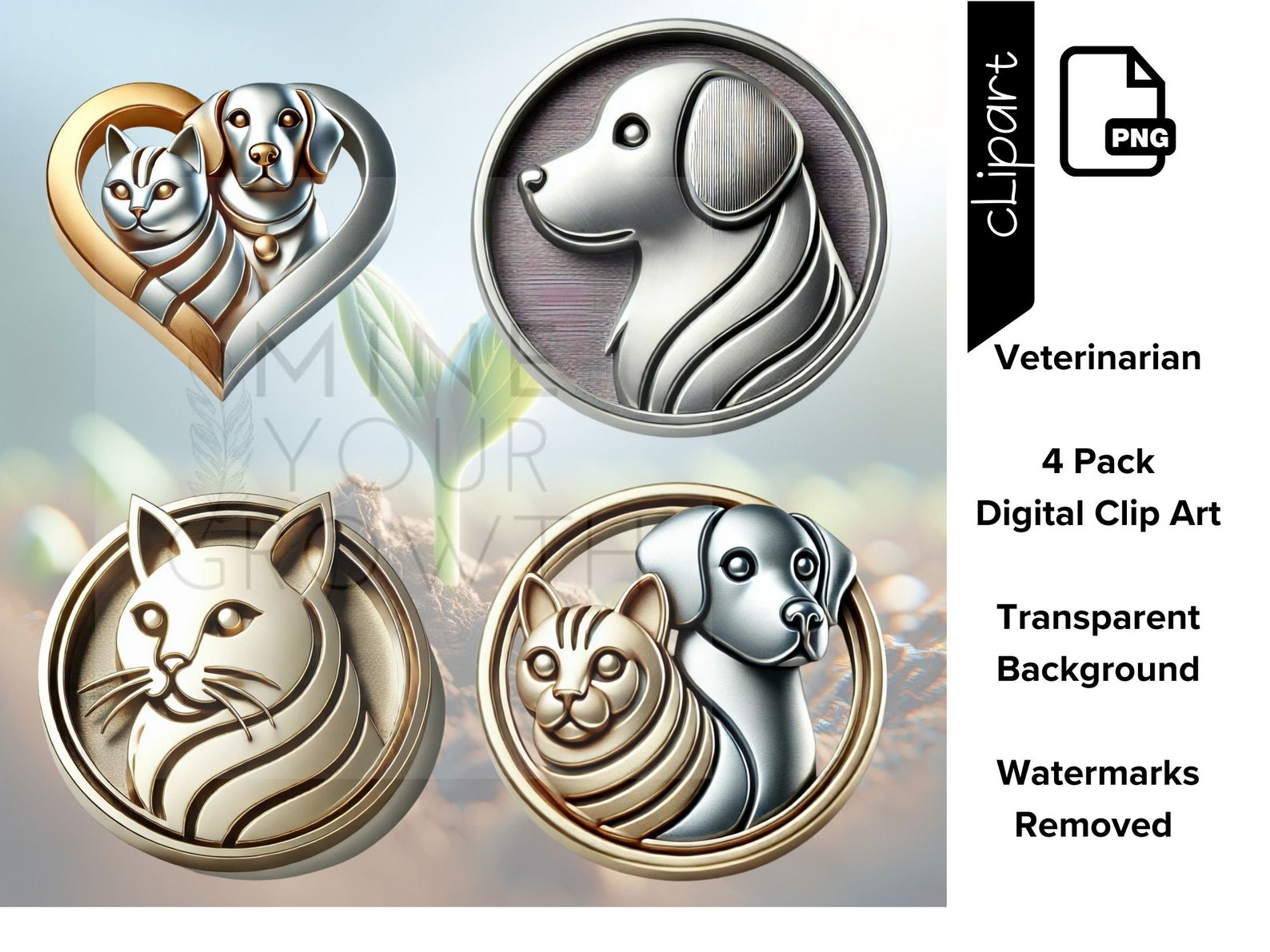 Veterinarian, Vet Clinic, Cat, Dog Symbols Emblems, Graphics, Logos ...