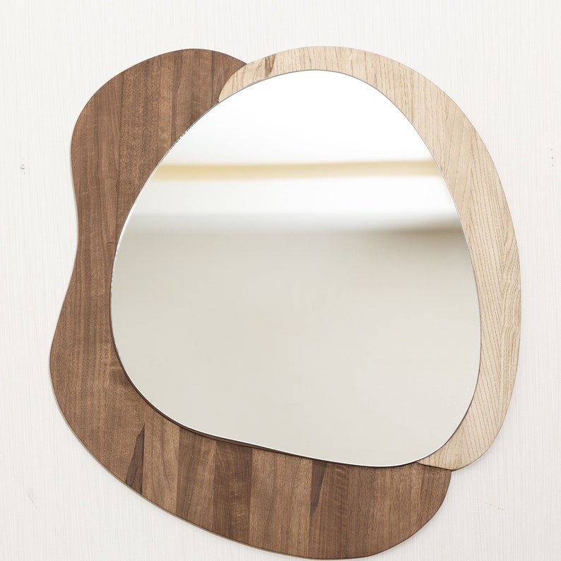 Handmade Organic Shape Mirror Mid Century Modern Large Wall - Etsy