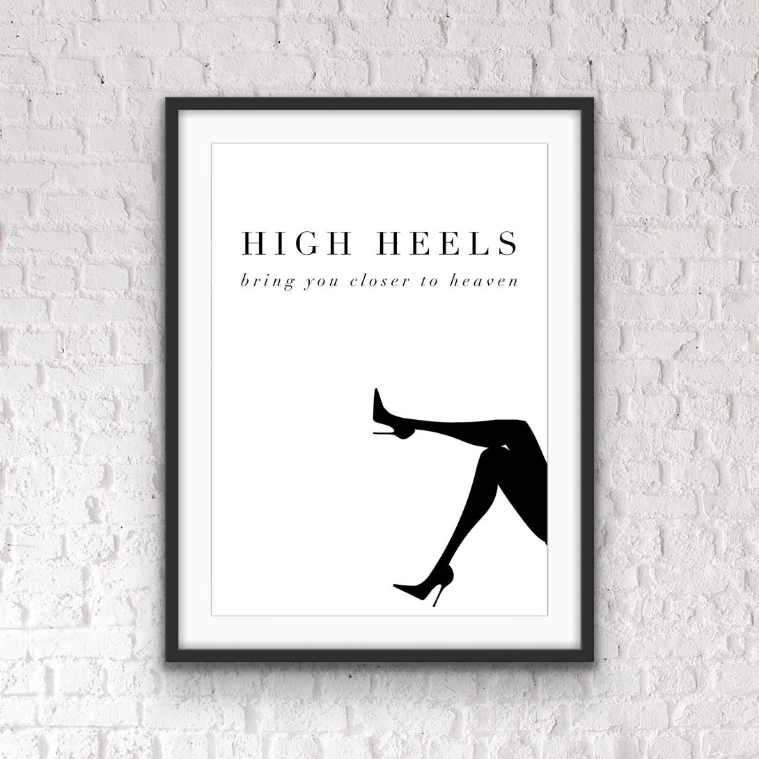 High Heels Print High Heels Quotes Dressing Room Prints - Etsy UK