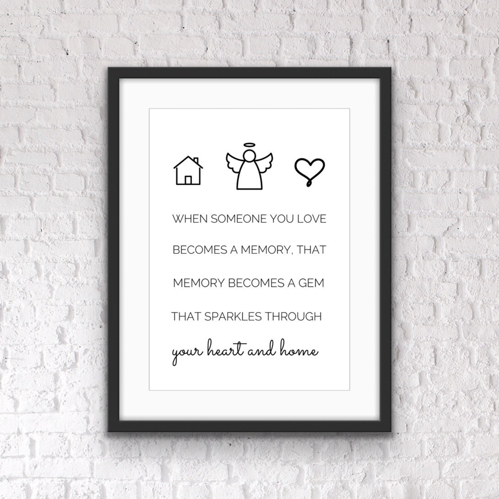 Memorial Quote Remembrance Print Remembering Loved One Cute | Etsy