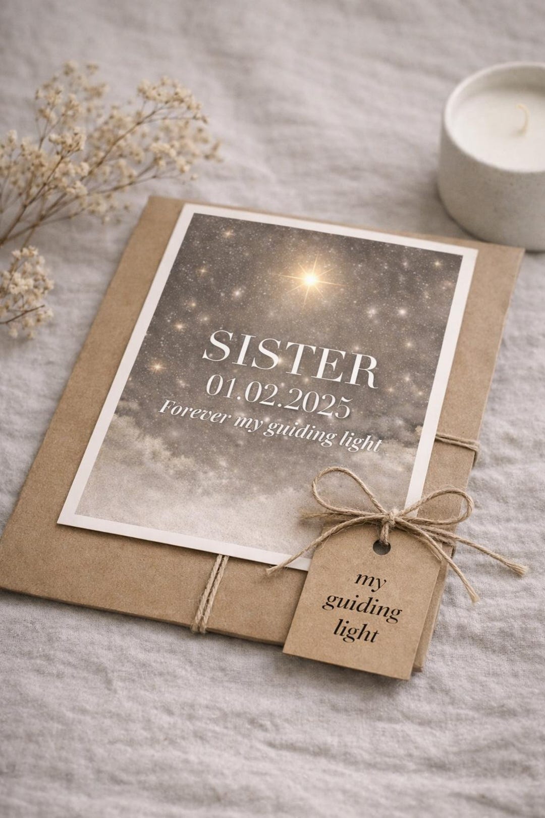 Personalised Memorial Print | Guiding Light Remembrance | Star in the ...