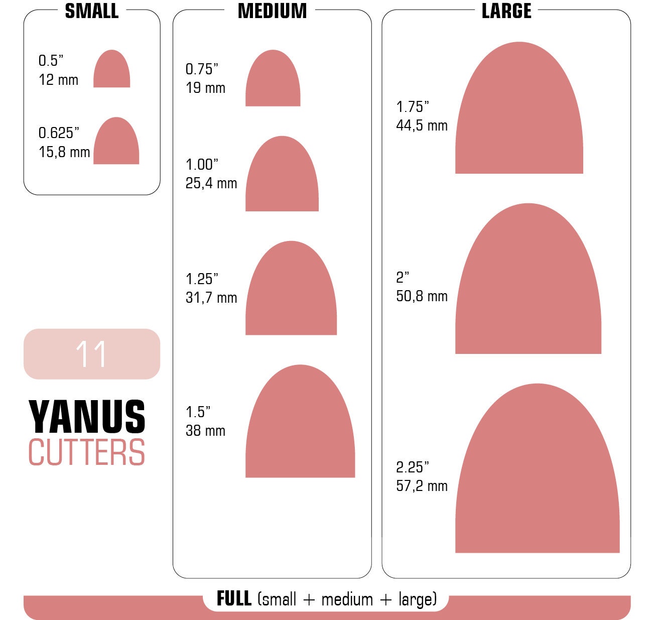 Dome Polymer Clay Cutters Set 3d Printed Cookie Cutters - Etsy