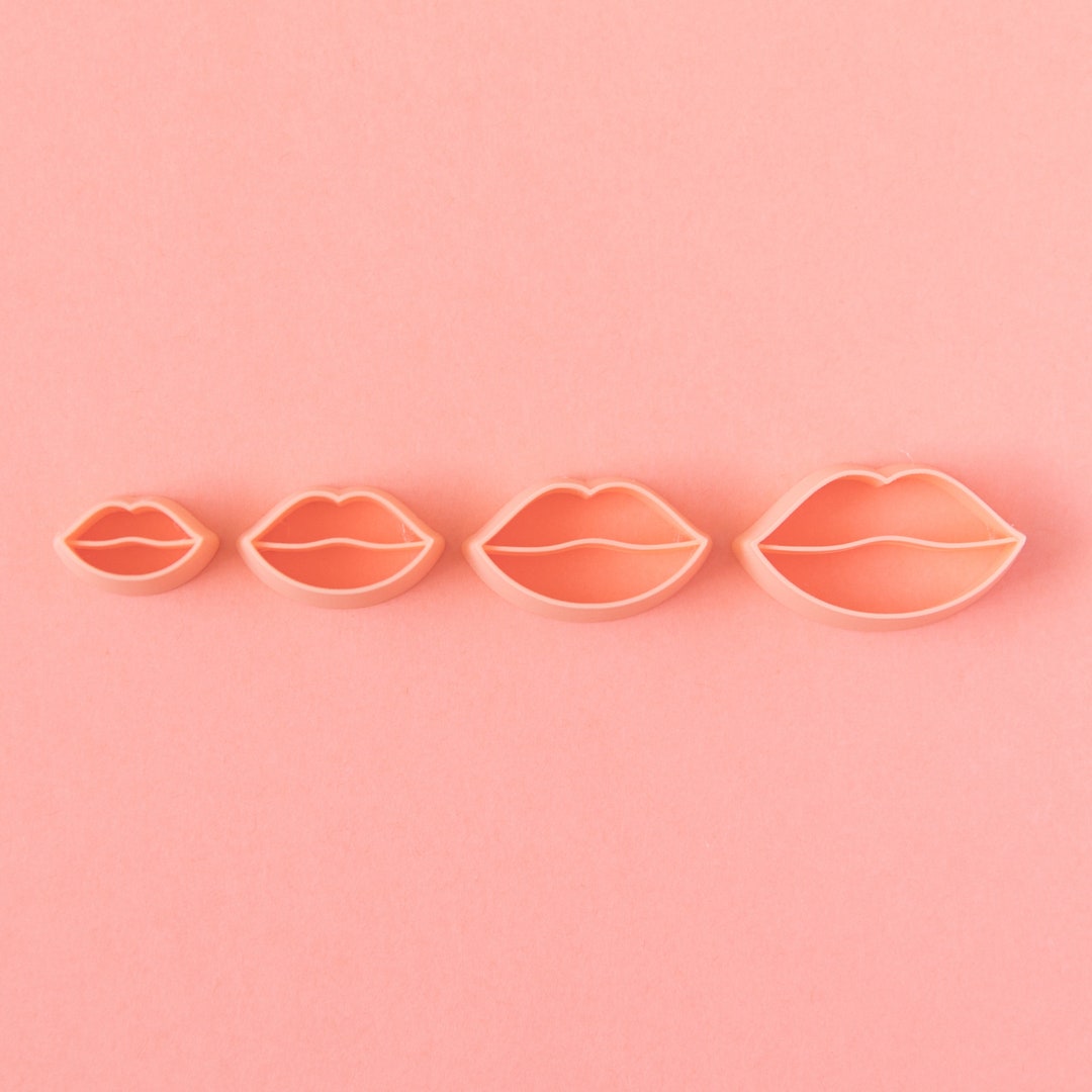Valentines Lips Polymer Clay Cutters Set, 3d Printed Cutters, Earring ...